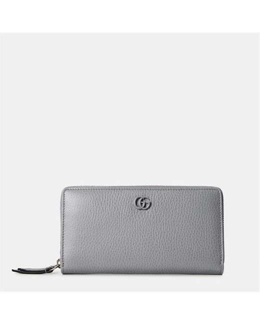 Gucci Zip Around Purse, Zip Around Design in Grey | Lyst UK
