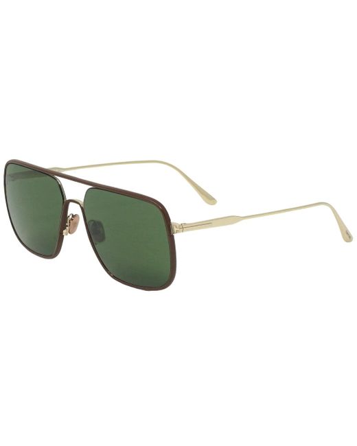 Tom Ford Cliff Ft1015 32n Gold Sunglasses In Green For Men Lyst