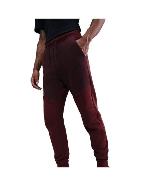 Nike Tech Fleece Pants in Red for Men | Lyst UK