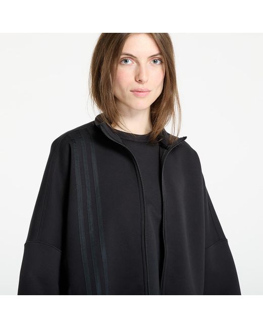 adidas Originals Sweatshirt Adidas Off Placed 3-Stripes Zip Up in Black ...