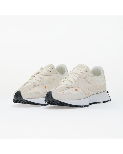 New Balance 327 Flower Panelled Canvas Sneakers in White | Lyst