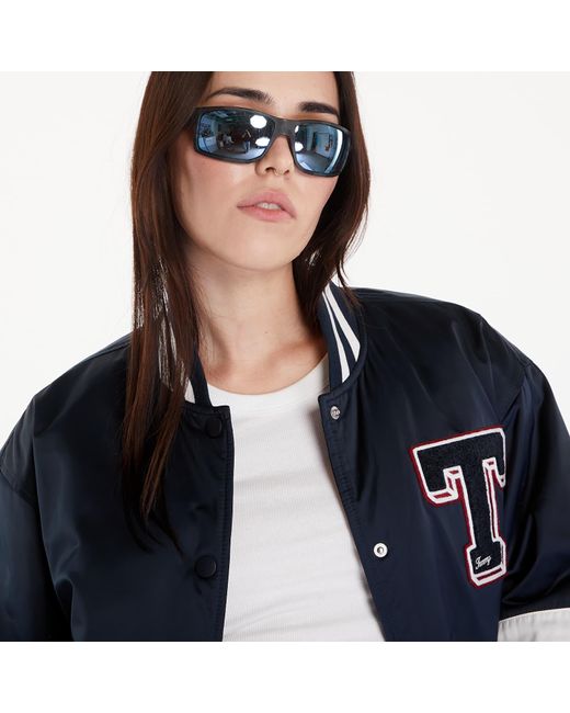 Tommy Hilfiger Bomber Tommy Jeans Satin Letterman Bomber Jacket Dark ...