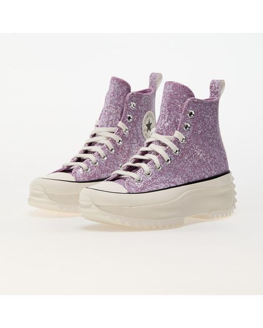 Converse Sneakers Run Star Hike Platform Glitter Classic Amethyst ...