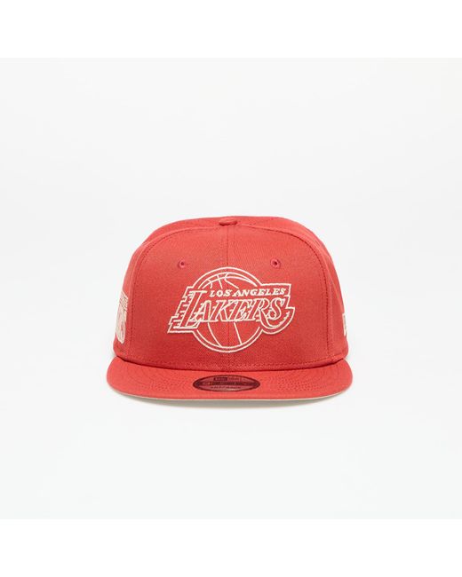 KTZ Cap Los Angeles Lakers Nba Wordmark 9Fifty Cap Light in Red | Lyst