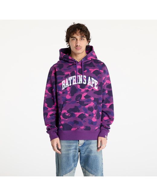 A Bathing Ape Sweatshirt Color Camo Pullover Hoodie in Purple for Men | Lyst