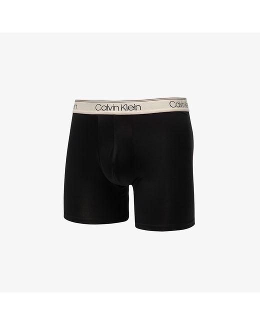 Calvin Klein Microfiber Stretch Boxer Brief 3-Pack in Black for Men | Lyst
