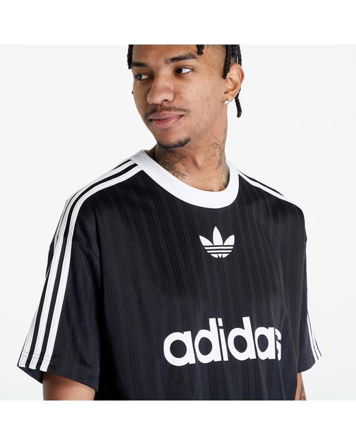 adidas Originals Adidas Adicolor Poly Short Sleeve Tee / White in Black ...