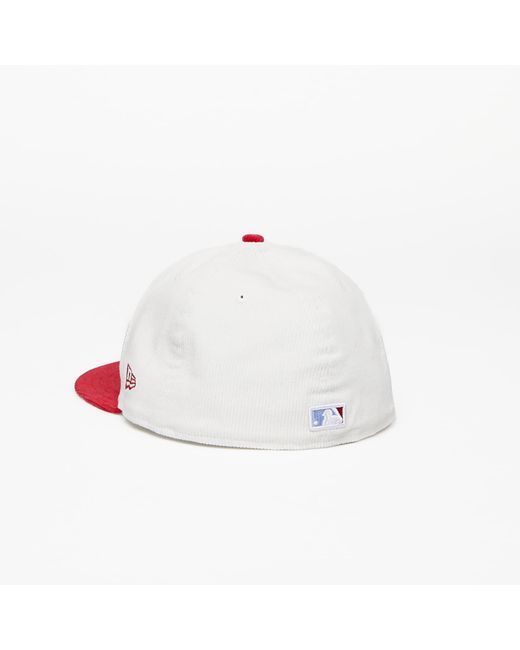 KTZ Cap New York Yankees Cord 59fifty Fitted Cap Off White/ Red 7 1/8 ...