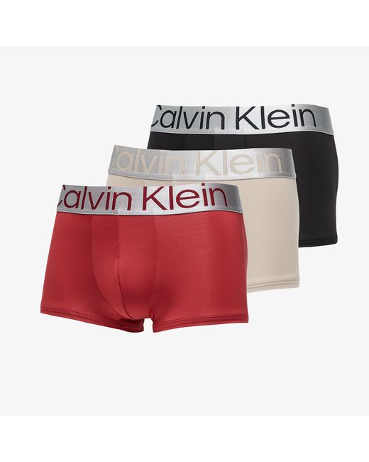 Calvin Klein Reconsidered Steel Microfiber Low Rise Trunk 3 Pack Black