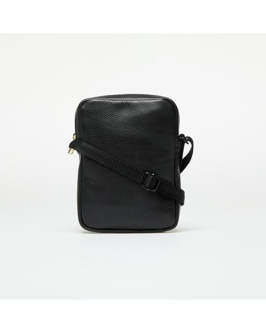 Fred Perry Bag Tumbled Leather Side Bag in Black | Lyst