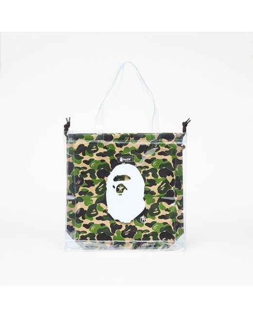 A Bathing Ape Bag Abc Camo Clear Tote Bag in Green | Lyst