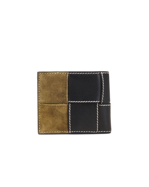 Bottega Veneta Cassette Bi-fold Stitch Suede Wallet in Black for Men | Lyst