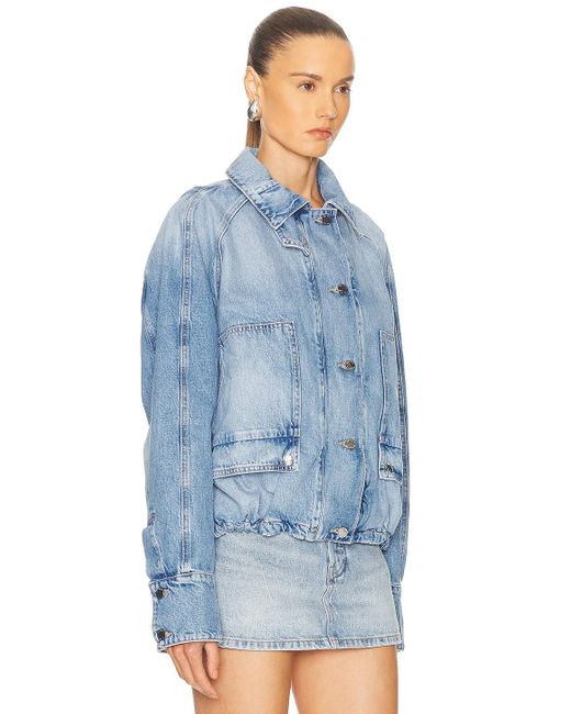 Brandon Maxwell Harper Balloon Jacket in Blue | Lyst