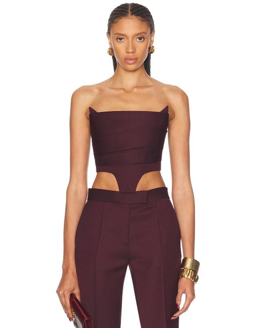 Alex Perry Corset Top in Purple | Lyst