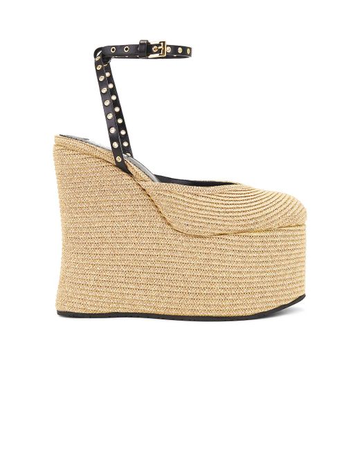 Alaïa Wedge Sandal in Natural | Lyst