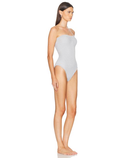 Hunza G Brooke Swim One Piece in White | Lyst Hunza G Brooke Swim One Piece in White | Lyst