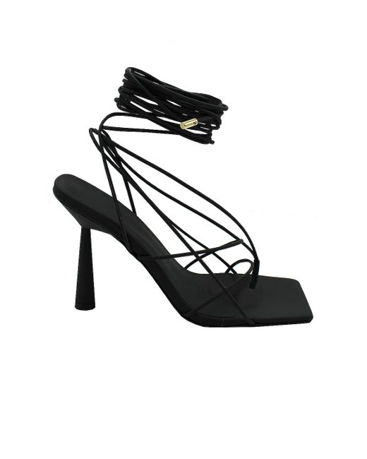 Gia Borghini Rubber X Rhw Tall Lace Up Sandal in Black - Lyst