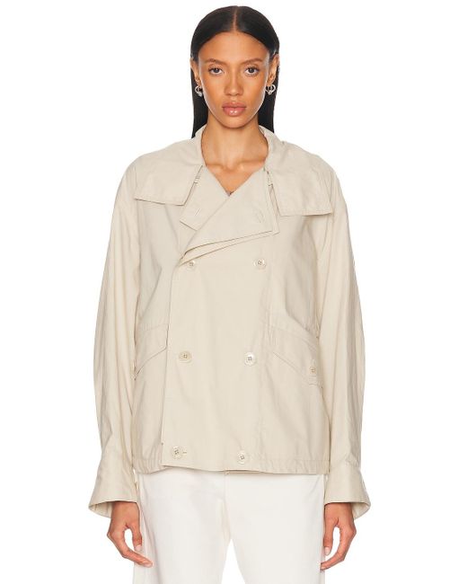 Lemaire Double Flap Light Blouson Jacket in Natural | Lyst