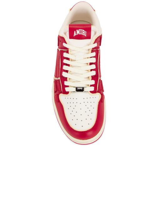 Amiri Collegiate Skeleton Top Low Sneaker in Red for Men | Lyst