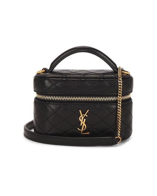 Saint Laurent Micro Gaby Vanity Bag in Black | Lyst