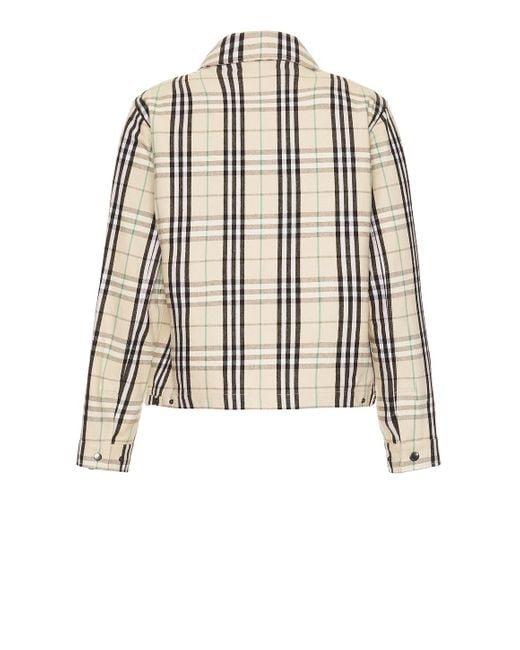 Burberry Flannel Zip Through Harrington for Men | Lyst