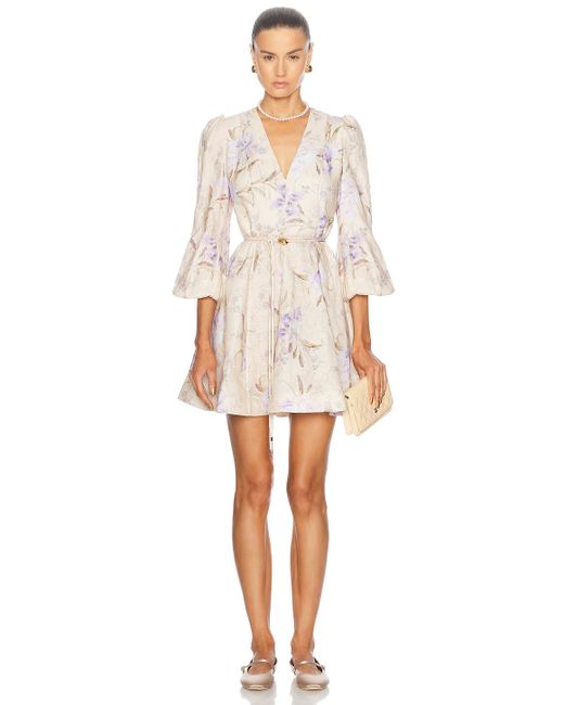 Zimmermann Eden Belted Flip Dress in White | Lyst
