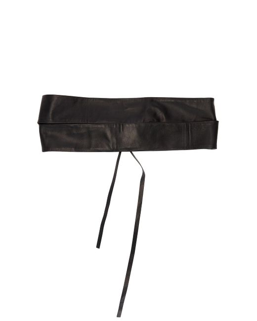 The Row Wide Wrap Belt in Black | Lyst