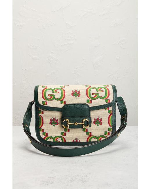 Gucci 100Th Anniversary Horsebit 1955 Shoulder Bag in Green | Lyst