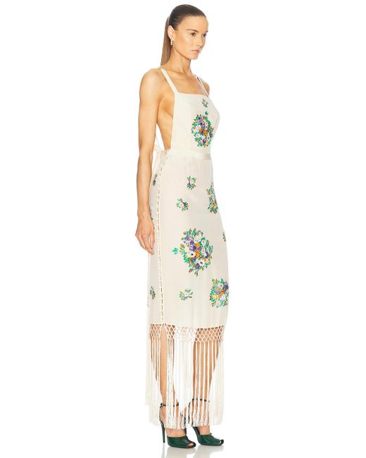 Bode Flower Language Dress in White | Lyst