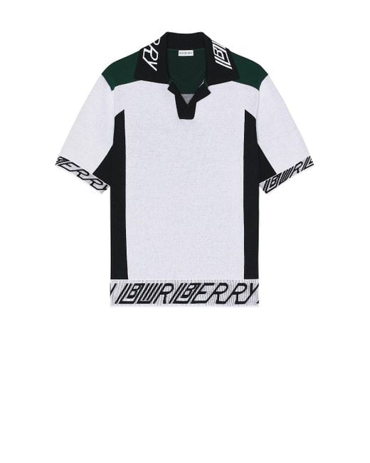 Burberry Football Script Polo in Black for Men | Lyst