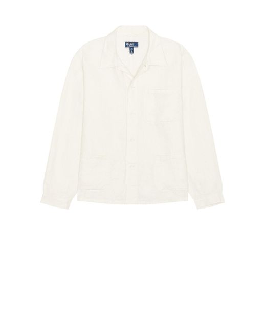 Polo Ralph Lauren Chore Jacket in White for Men | Lyst