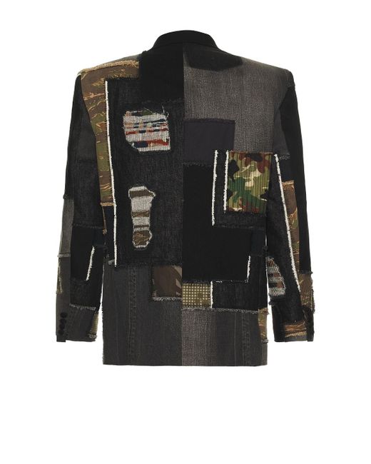 Junya Watanabe Denim And Multi Fabrics Patchwork Jacket in Black for ...