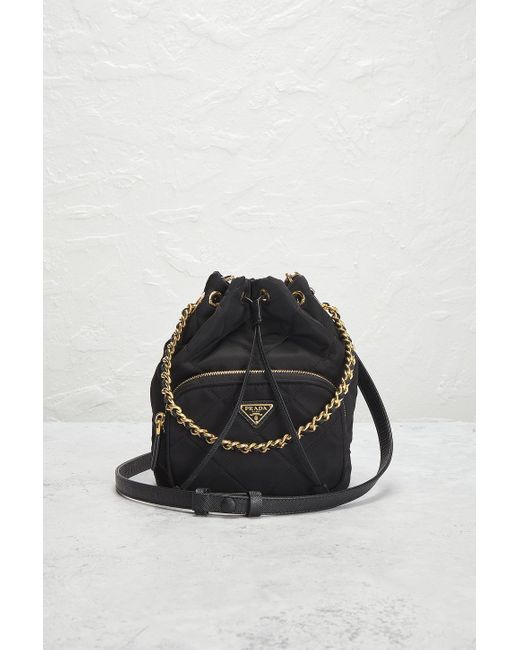 Prada Re-Edition 1995 Chaine Re-Nylon Shoulder Bag in Black | Lyst