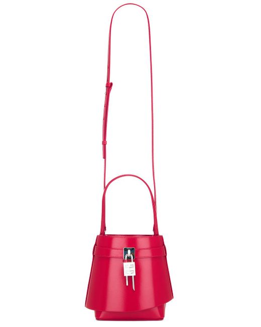 Givenchy Shark Lock Bucket Bag in Red | Lyst