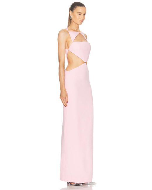 Versace Cut Out Gown in Pink | Lyst