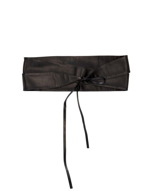 The Row Wide Wrap Belt in Black | Lyst