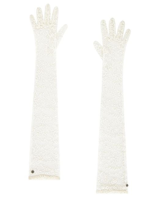 Handsome Stockholm Lace Extra Long Gloves in White | Lyst