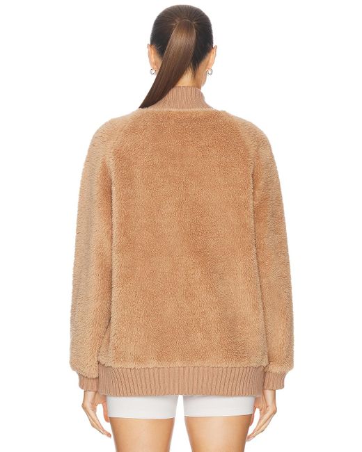 Varley Ella Longline Sherpa Bomber Jacket in Natural | Lyst