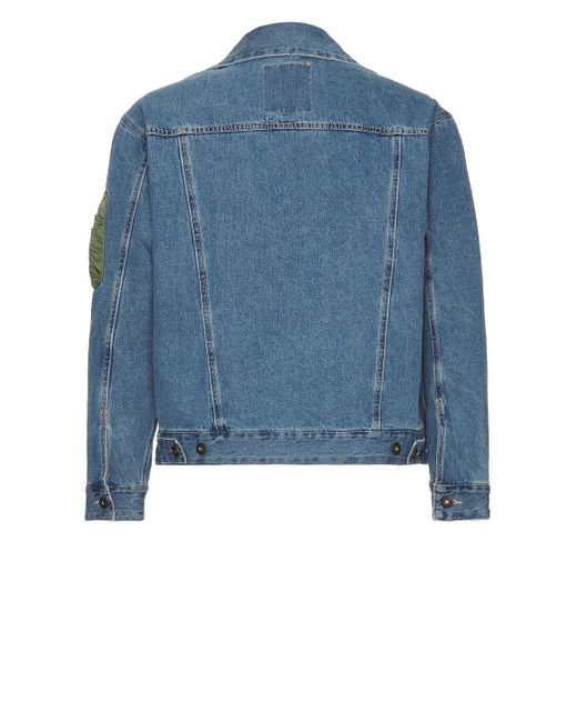 Alpha Industries Denim Jacket in Blue for Men | Lyst