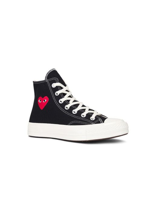 COMME DES GARÇONS PLAY Small Heart High Top Sneaker in Blue | Lyst