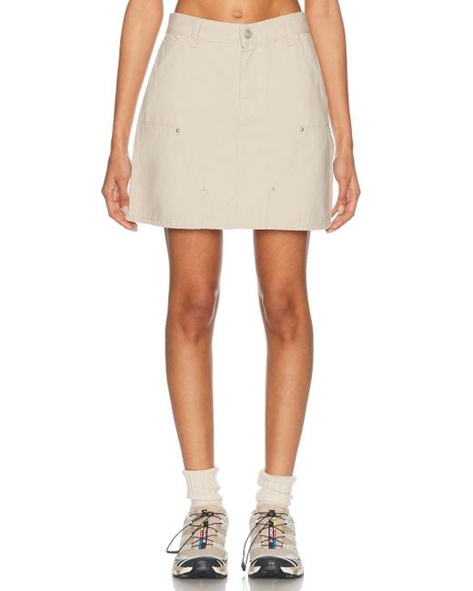 Carhartt Maeve Double Knee Mini Skirt in White | Lyst