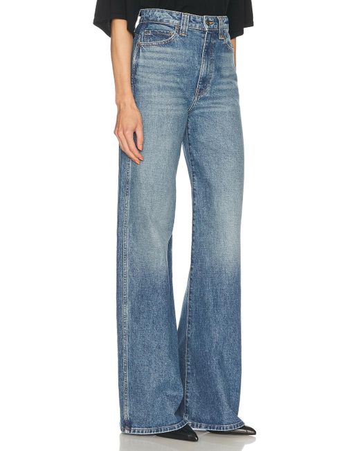 KHAITE Dane Flare Leg Jeans in Blue | Lyst