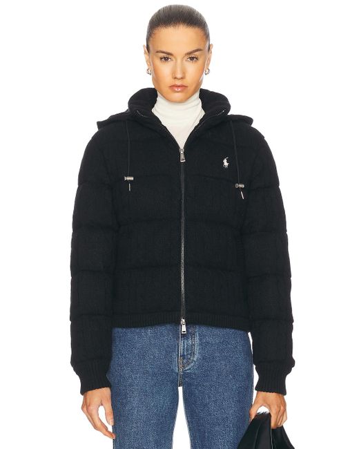 Polo Ralph Lauren Zip Up Jacket in Black | Lyst