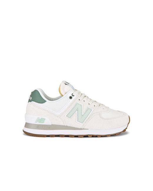 New Balance 574 Sneaker in White | Lyst