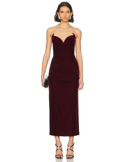 Mugler Sleeveless Gown in Red | Lyst