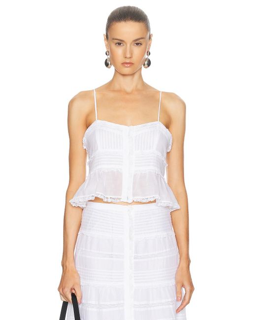 Isabel Marant Gloria Tank in White | Lyst