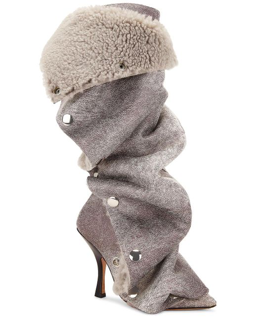 Y. Project Snap Boot in Gray | Lyst