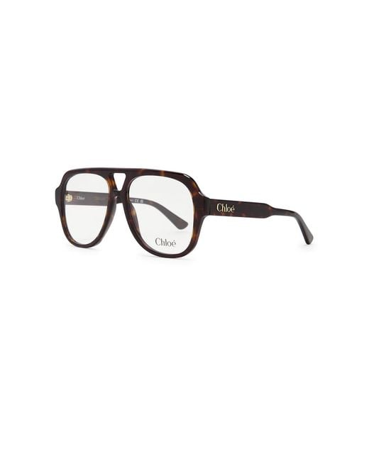 Chloé Shield Eyeglasses in Black | Lyst