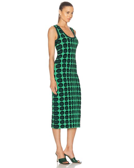 Christopher John Rogers Tank Midi Dress in Green | Lyst