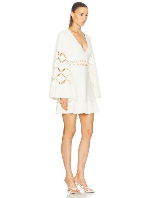 Alexis Linden Mini Dress in White | Lyst